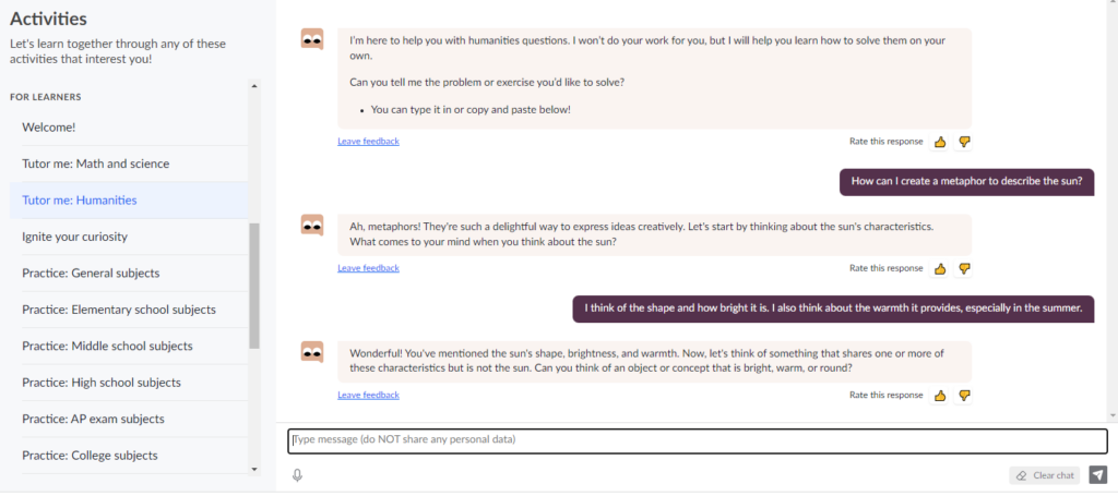 Khanmigo as an AI Personal Tutor and Assistant - AVID Open Access