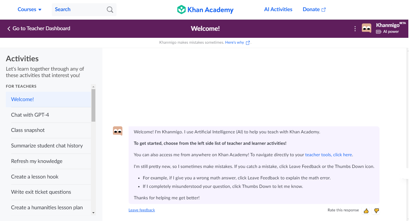 Ed Tip: Khanmigo, a Personal Tutor and Teaching Assistant - AVID Open Access