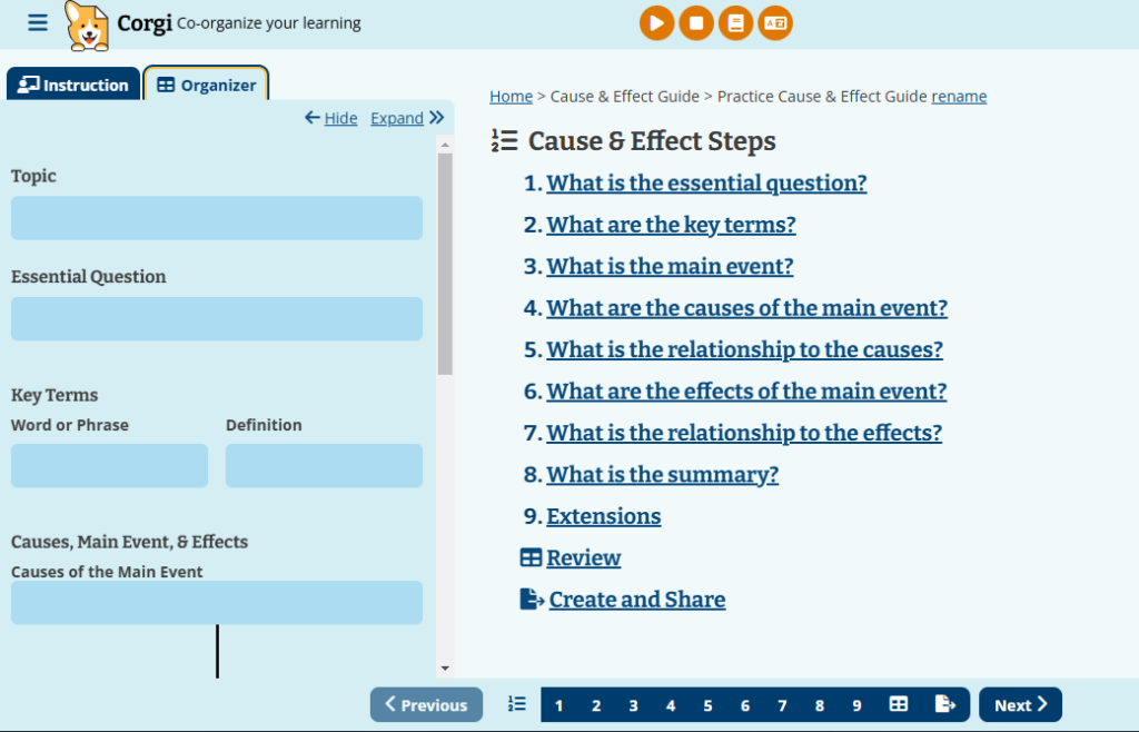 Corgi Interactive Graphic Organizers - AVID Open Access